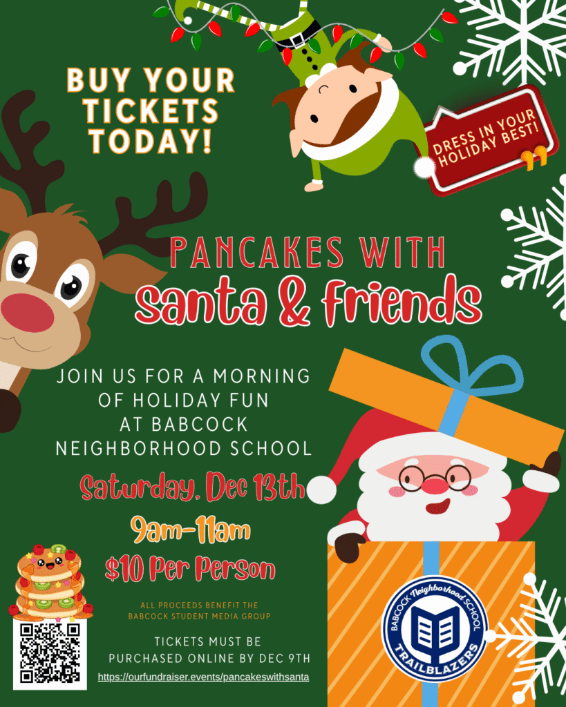 Pancakes with Santa & Friends - Babcock Schools